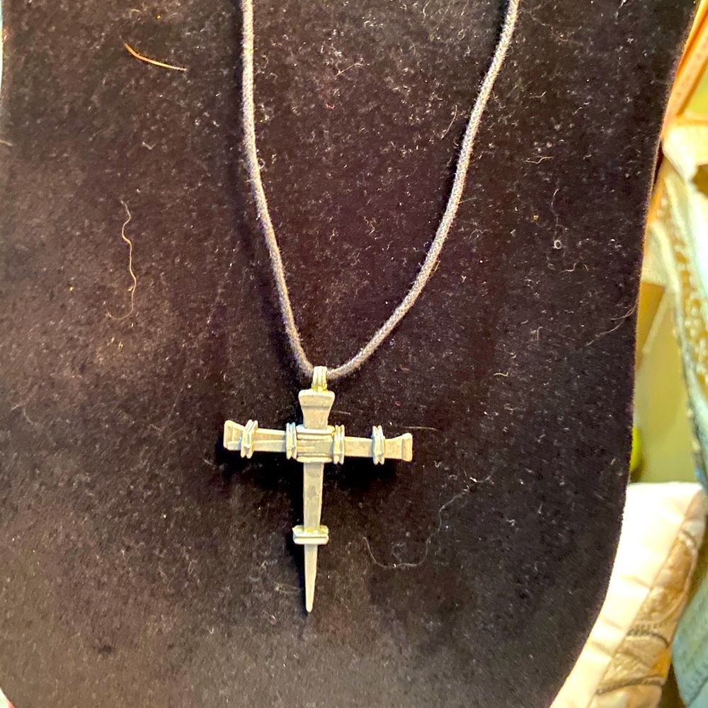Industrial-Style Cross Made Of Three Spikes - Gem